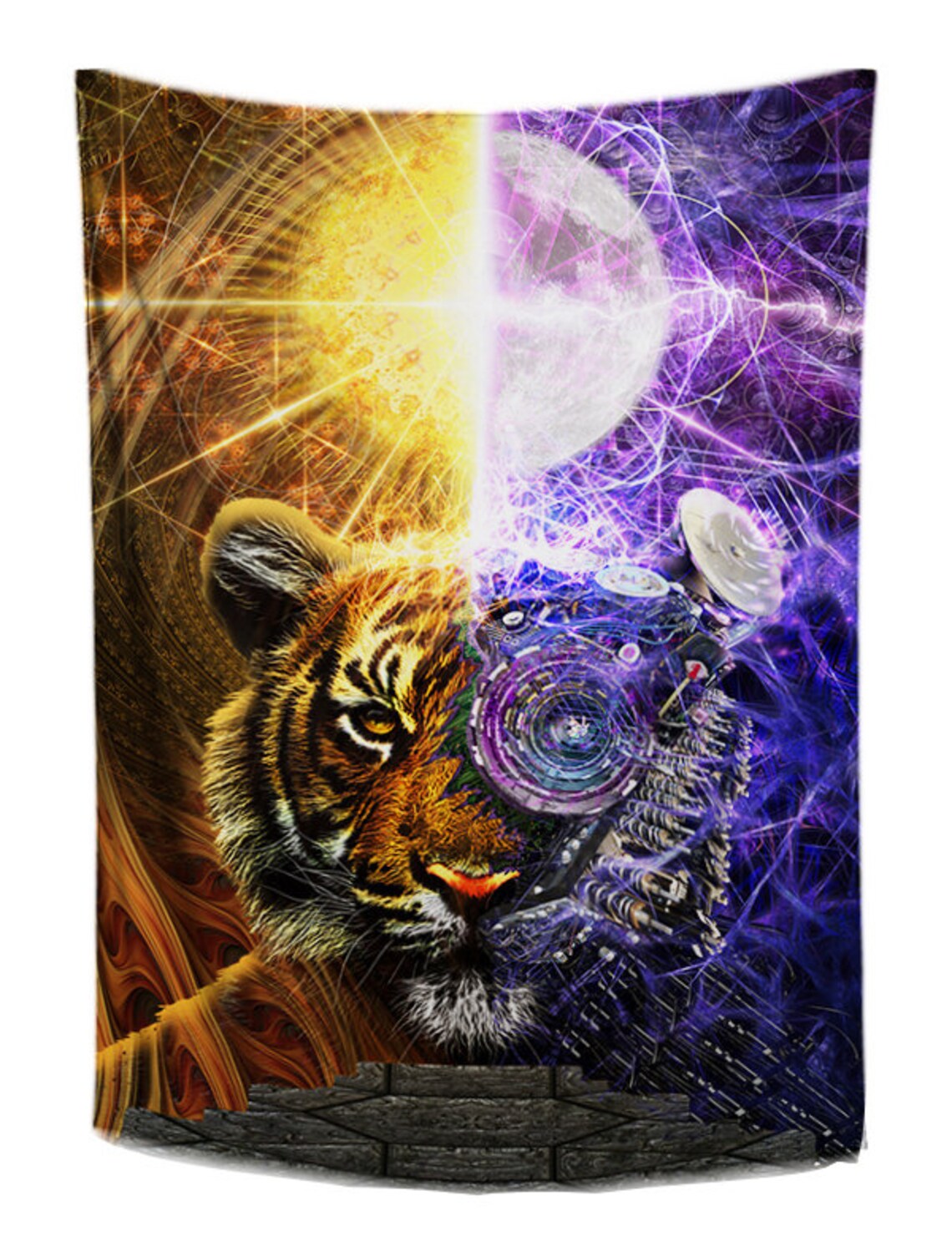 Two Tigers Tapestry Wall Hanging Tiger College Dorm Tapestry | Etsy