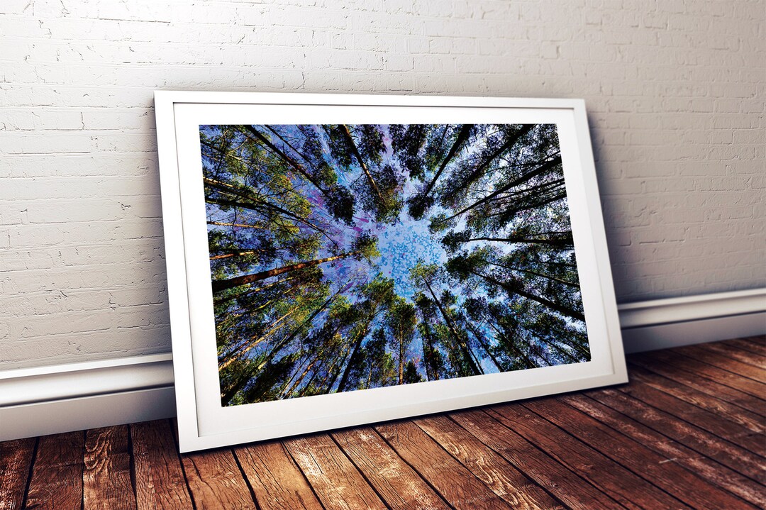 Trunk Vision Poster Print | Trippy Tree Canopy Artwork | Nature Wall ...