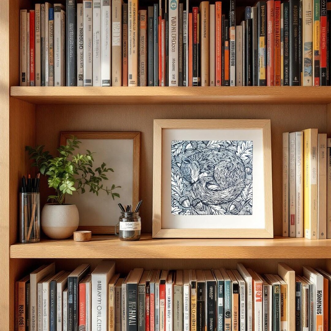 Forest Squirrel Linocut, Hand Printed ,awagami Shiramine Hot Pressed ...