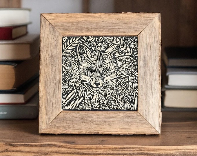 Fuchs Linoldruck, original Druckgrafik, handgemachte Illustration - Etsy.de