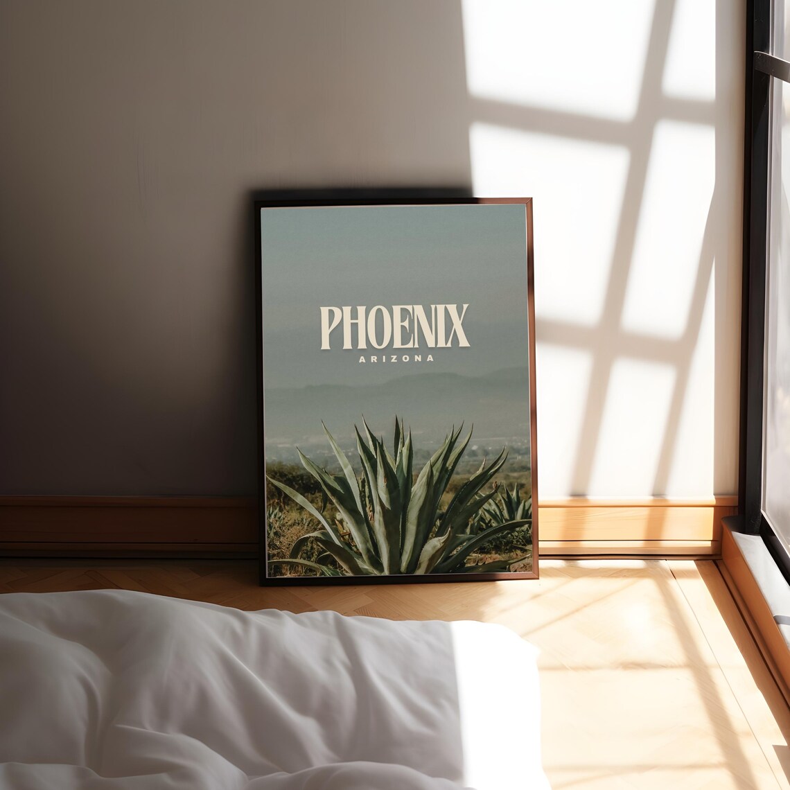 Phoenix Arizona Desert Agave Cactus Plant Landscape Poster Print (PNG ...
