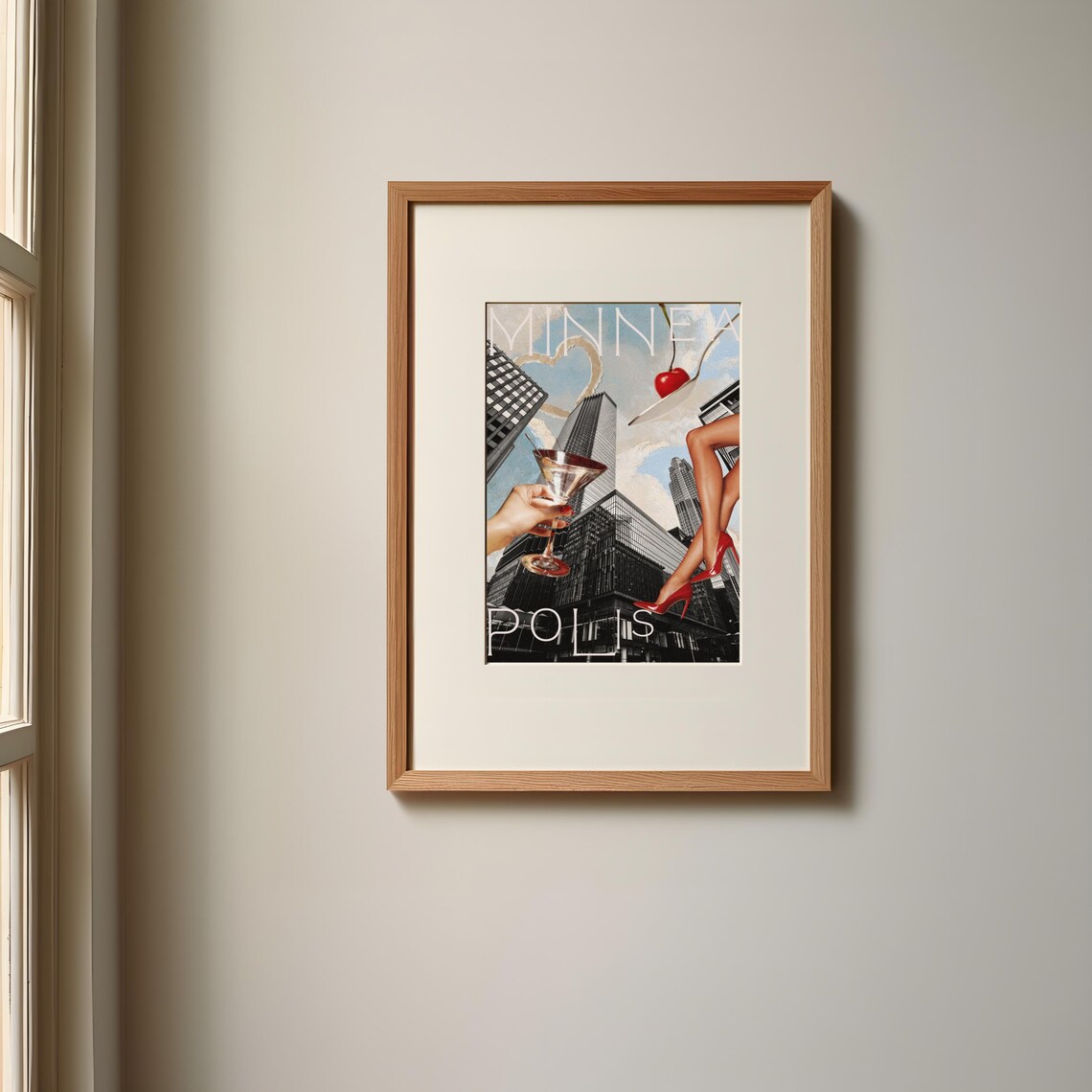 Downtown Minneapolis Retro Y2K Inspired Graphic Wall Art Poster Print ...