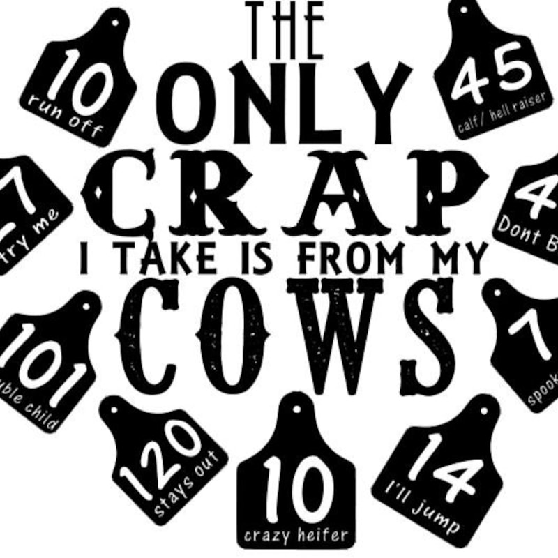 Cow Tag Necklace - Etsy