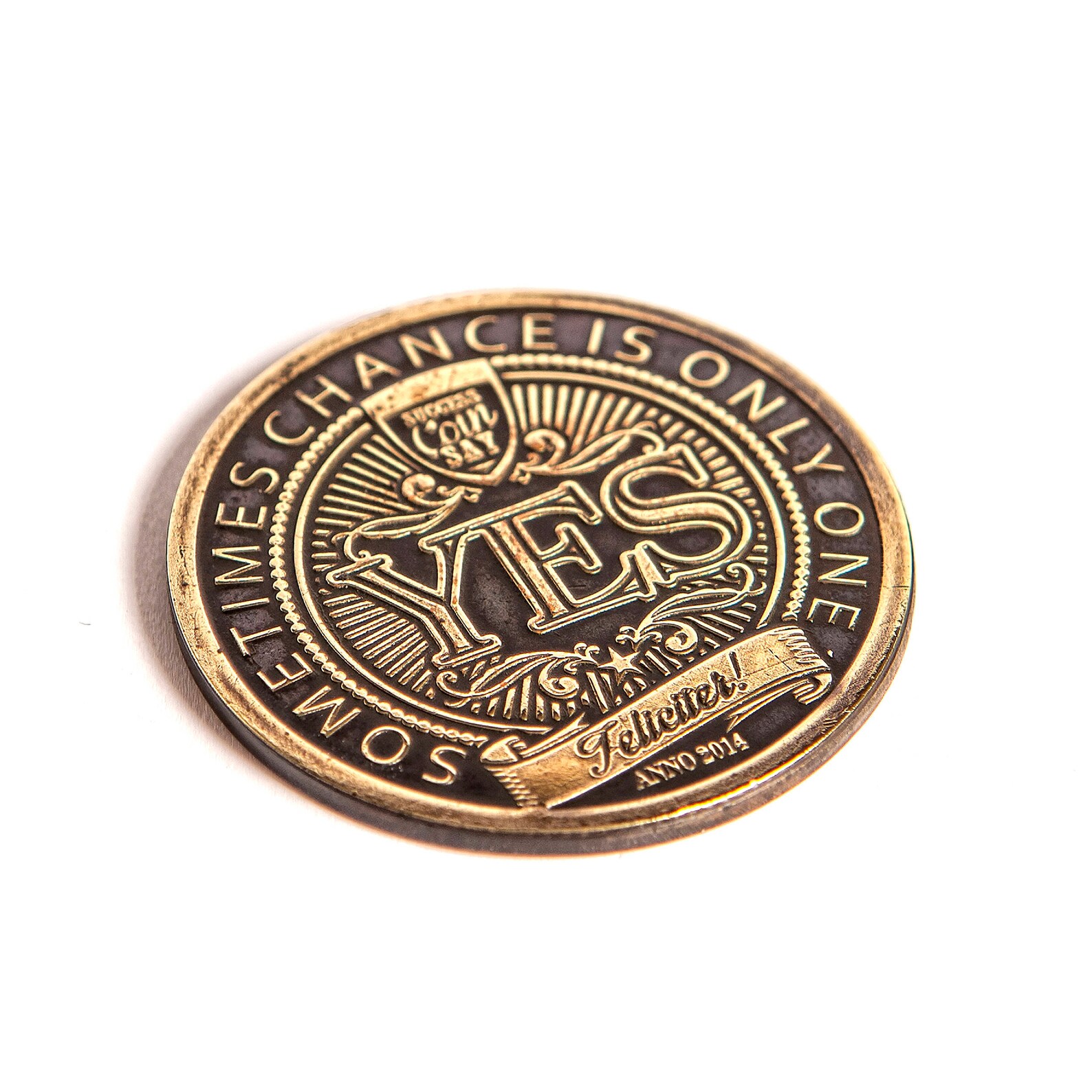 Handcrafted Coin in Gift Package. A Gift for Indecisive Friend. Flipping Yes/no Coin. Magic ...