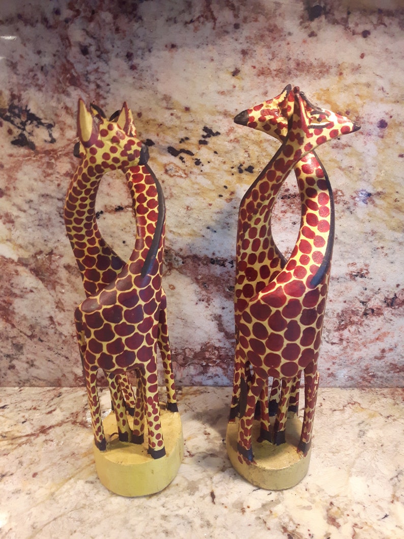 Wood Giraffe Home Decor 12 Inch | Etsy