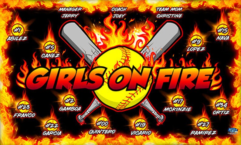 Softball Team Banners 3'x5' Full Color Digital Print. - Etsy