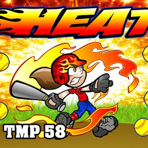 Heat - Fire Softball Banners, 3'x5' Printed Vinyl Banner. 3-5 Bus. Days ...