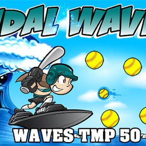 Tidal Waves - Tsunamis - Riptide - Surf Softball Banners, Printed Vinyl ...