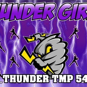 Thunder - Lightning Softball Banners, Printed Vinyl Banner. 3-5 Bus ...