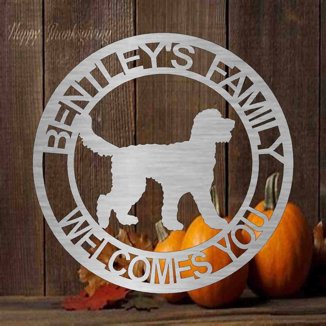 Custom Dog Monogram Sign - Personalized Metal Sign - Home Decor ...