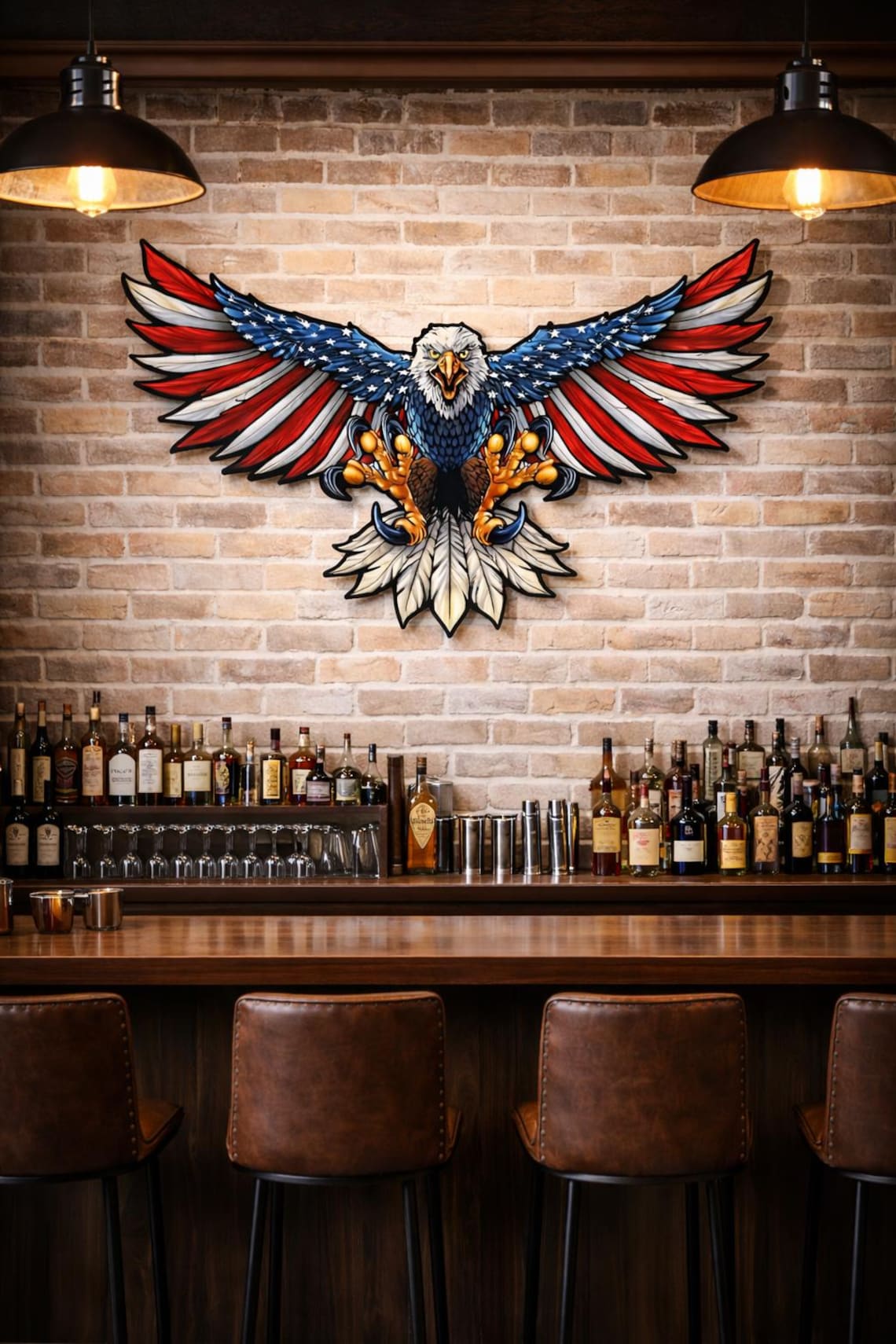 Eagle Flag Metal Sign Exterior or Interior - Etsy