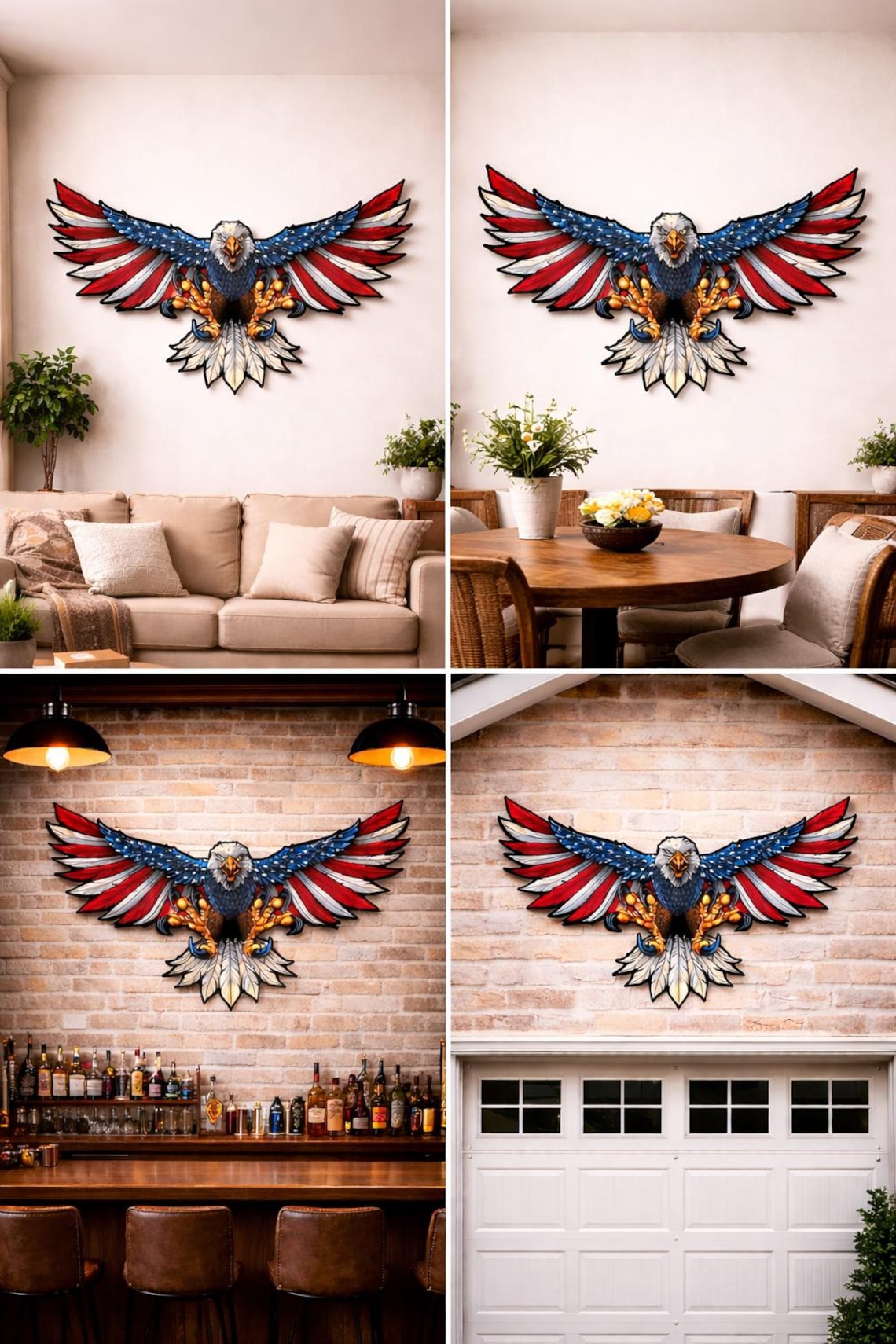 Eagle Flag Metal Sign Exterior or Interior - Etsy