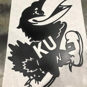 KU Jayhawk Metal Art Wall Decor - Etsy