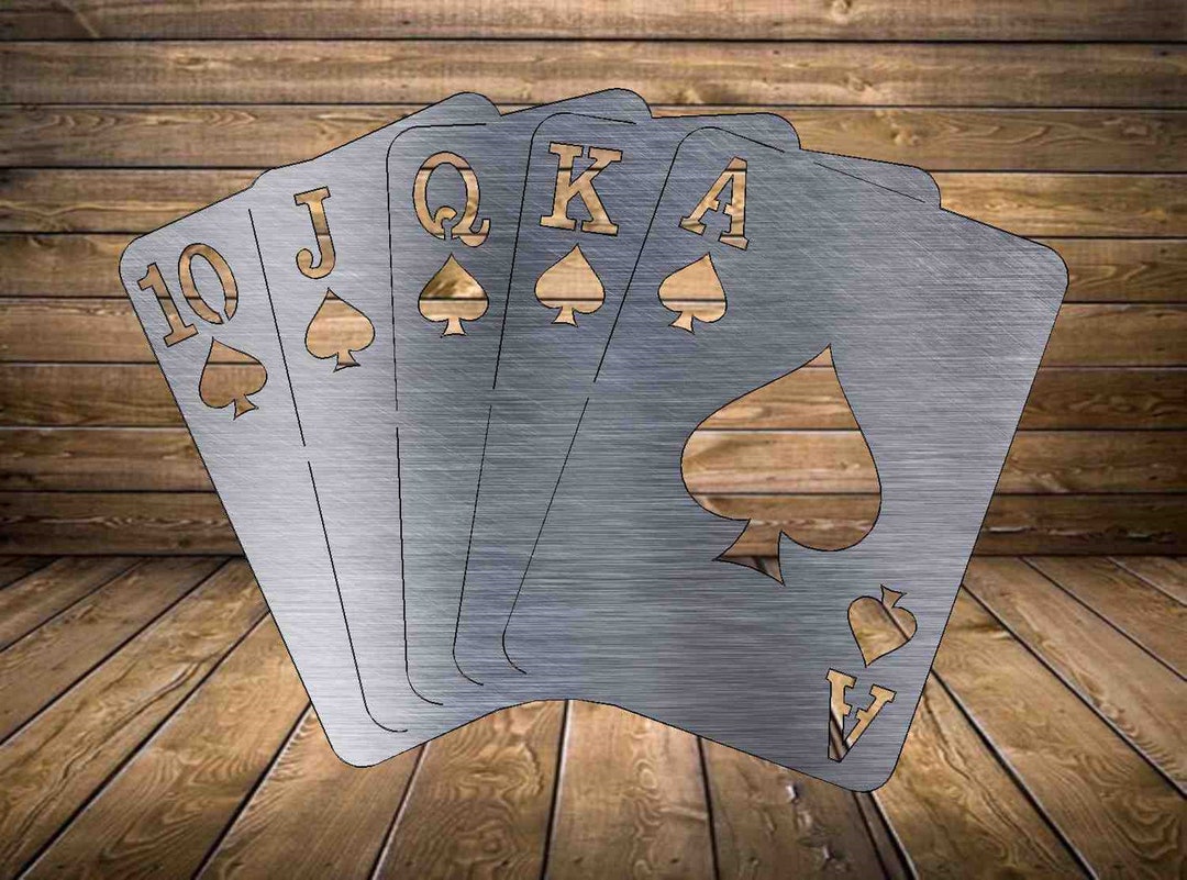 Royal Flush Metal Sign Man Cave Sign Game Room Sign, Poker Room Decor ...