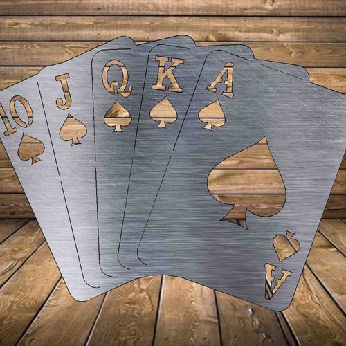 Royal Flush Metal Sign Man Cave Sign Game Room Sign Poker - Etsy