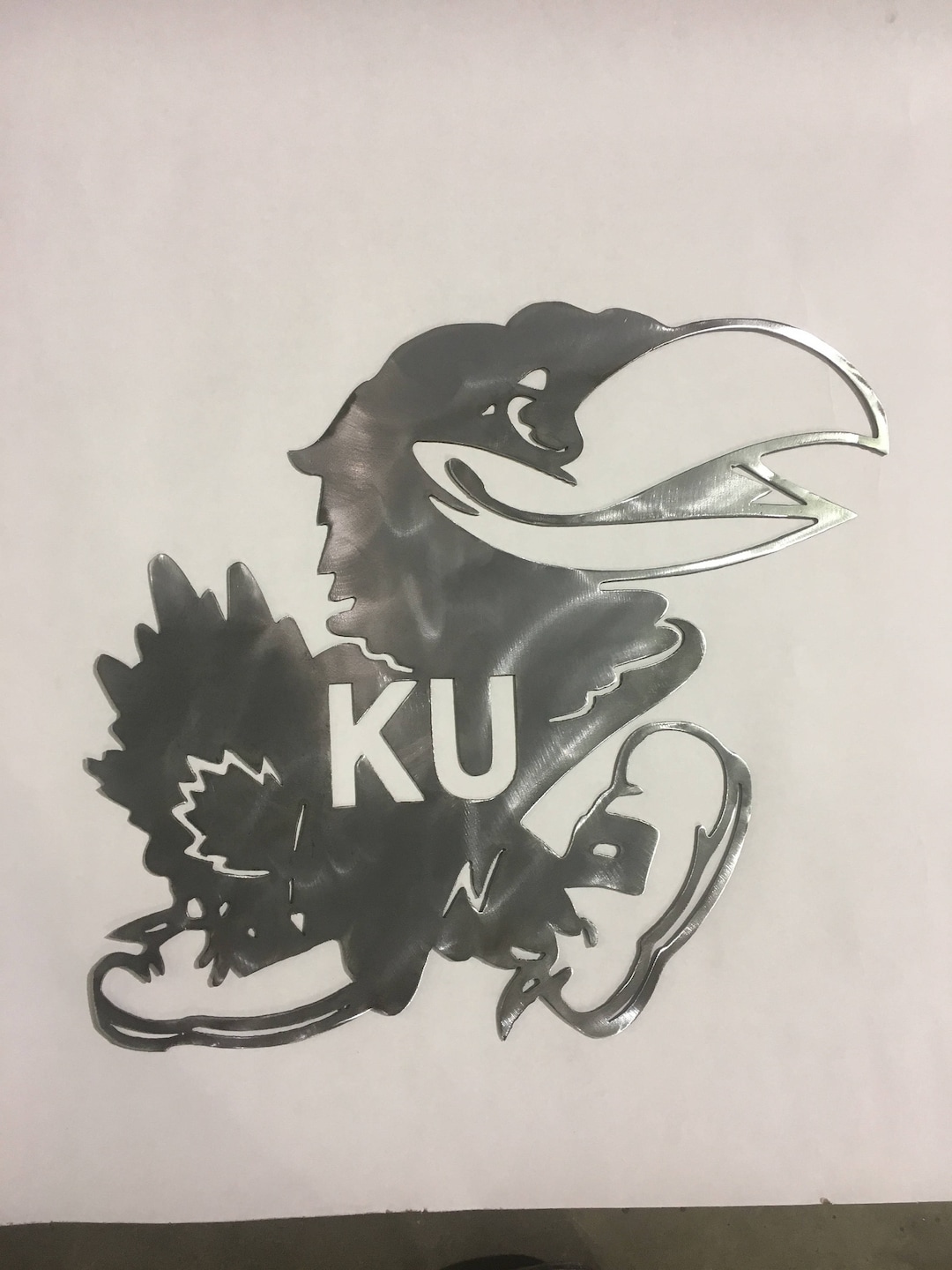 KU Jayhawk Metal Art Wall Decor - Etsy