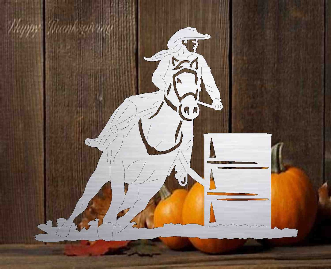 Barrel Racer Metal Art - Etsy