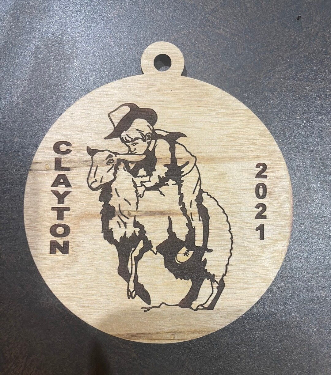 Mutton Busting Christmas Ornament Customized With Your Name and # - Etsy