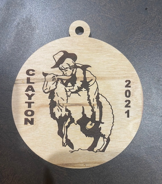 Mutton Busting Christmas Ornament Customized With Your Name - Etsy