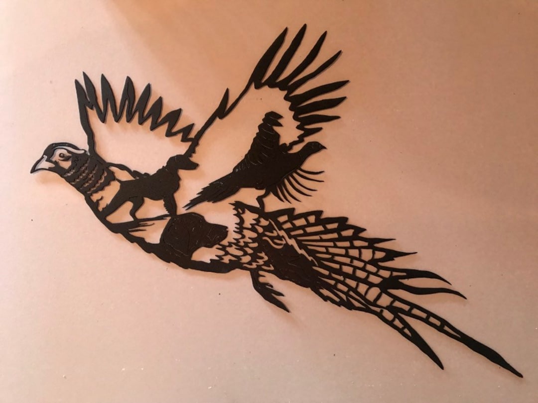 Pheasant Hunting Scene - Etsy