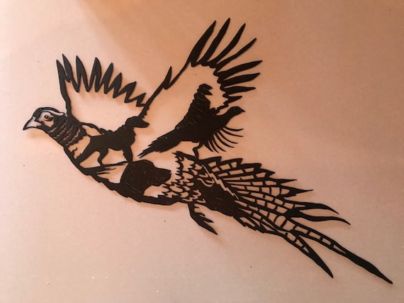 Pheasant Hunting Scene | Etsy