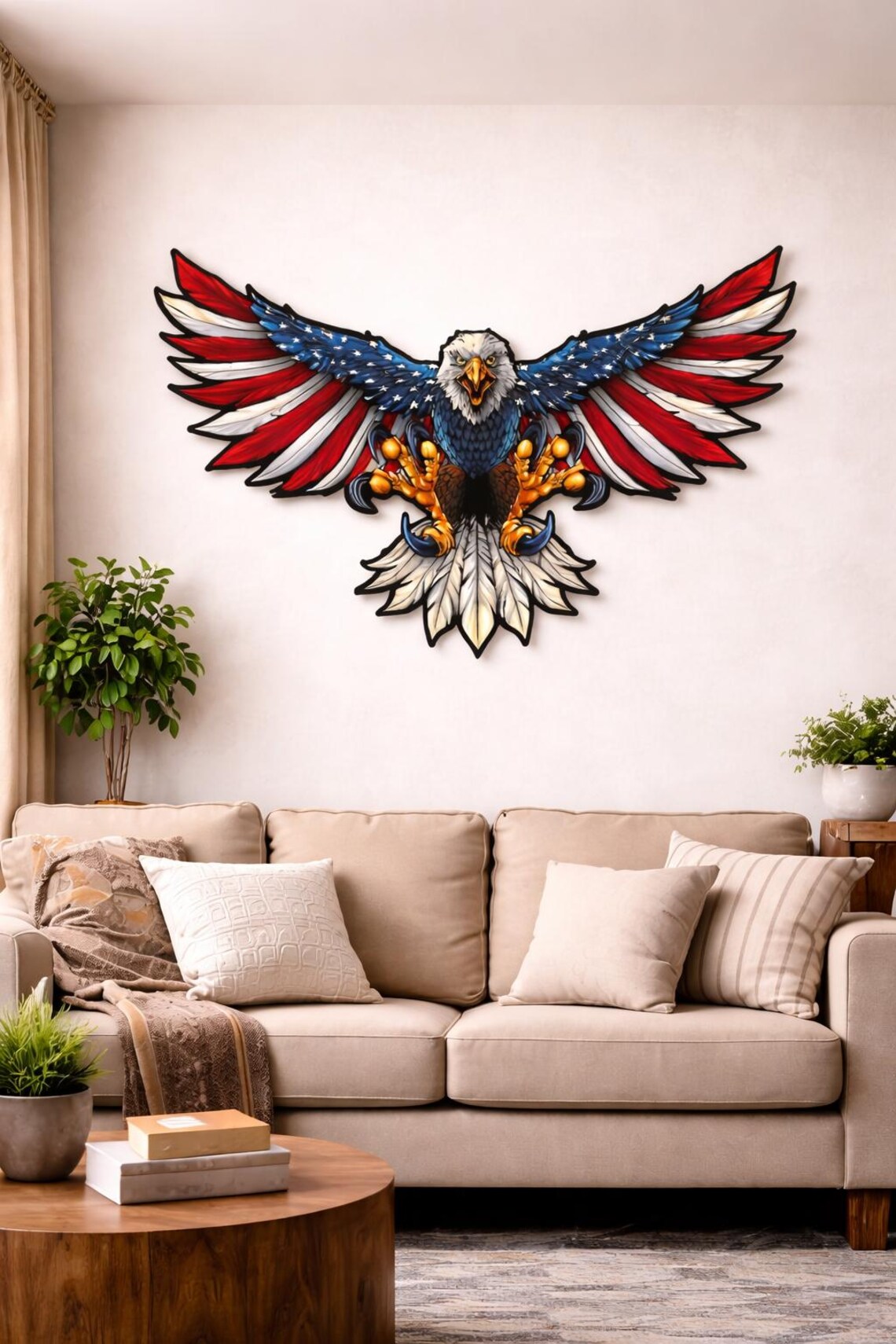Eagle Flag Metal Sign Exterior or Interior - Etsy