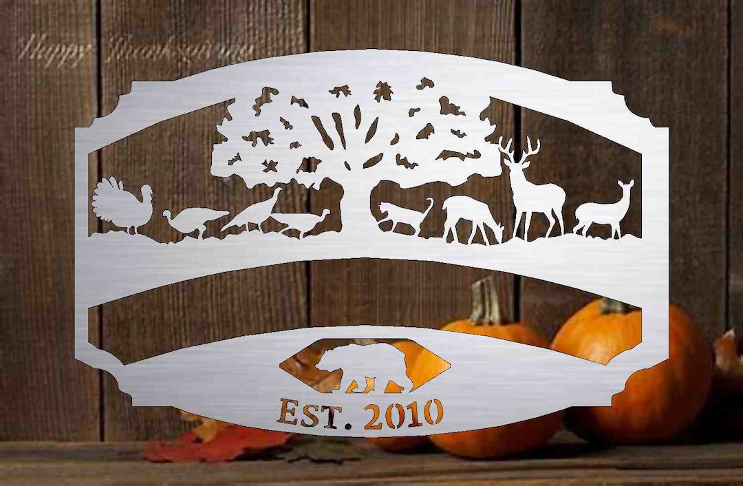 3ft Metal Sign With Hunting Scene Customized With Your Name 30937 - Etsy