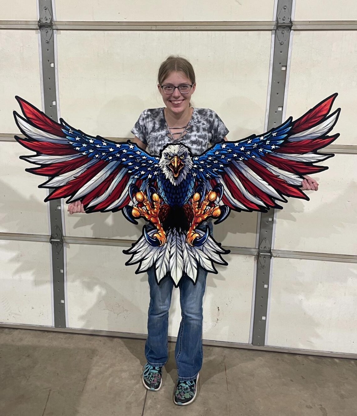 Eagle Flag Metal Sign Exterior or Interior - Etsy