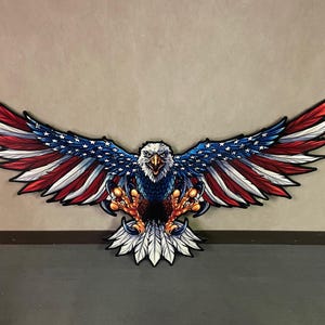 Eagle Flag Metal Sign Exterior or Interior - Etsy