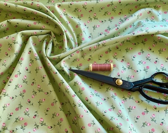 Rose Cotton Fabric | Etsy