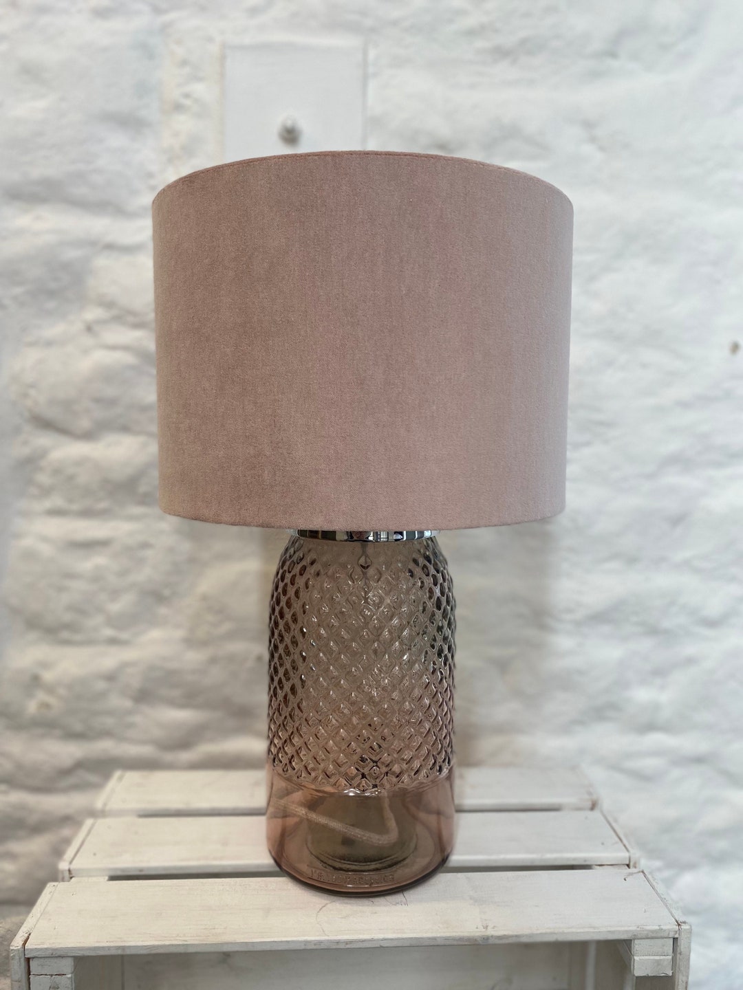 Dusky Pink Velvet Lampshade, Lighting, Lamp Shade - Etsy