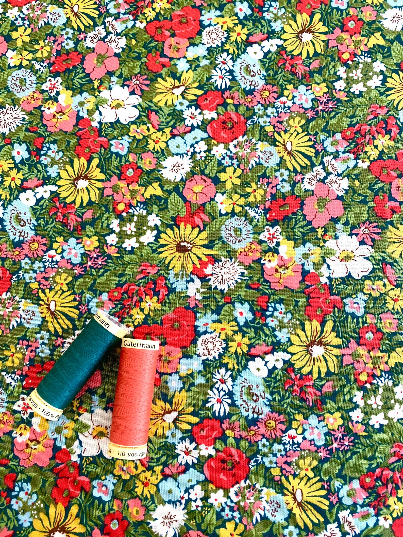 Liberty Fabric Flower Show Midsummer Malvern Meadow 100% | Etsy