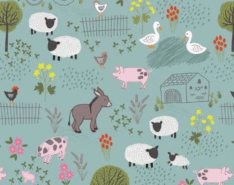 Farmyard Fabric - Etsy