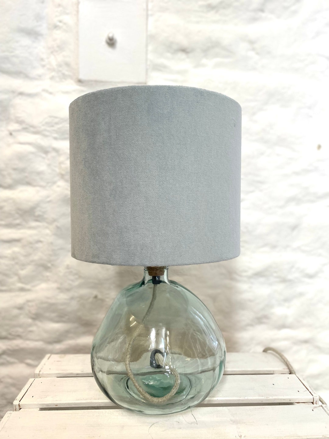 Duck Egg Velvet Lampshade (haze), Lighting, Lamp Shade - Etsy