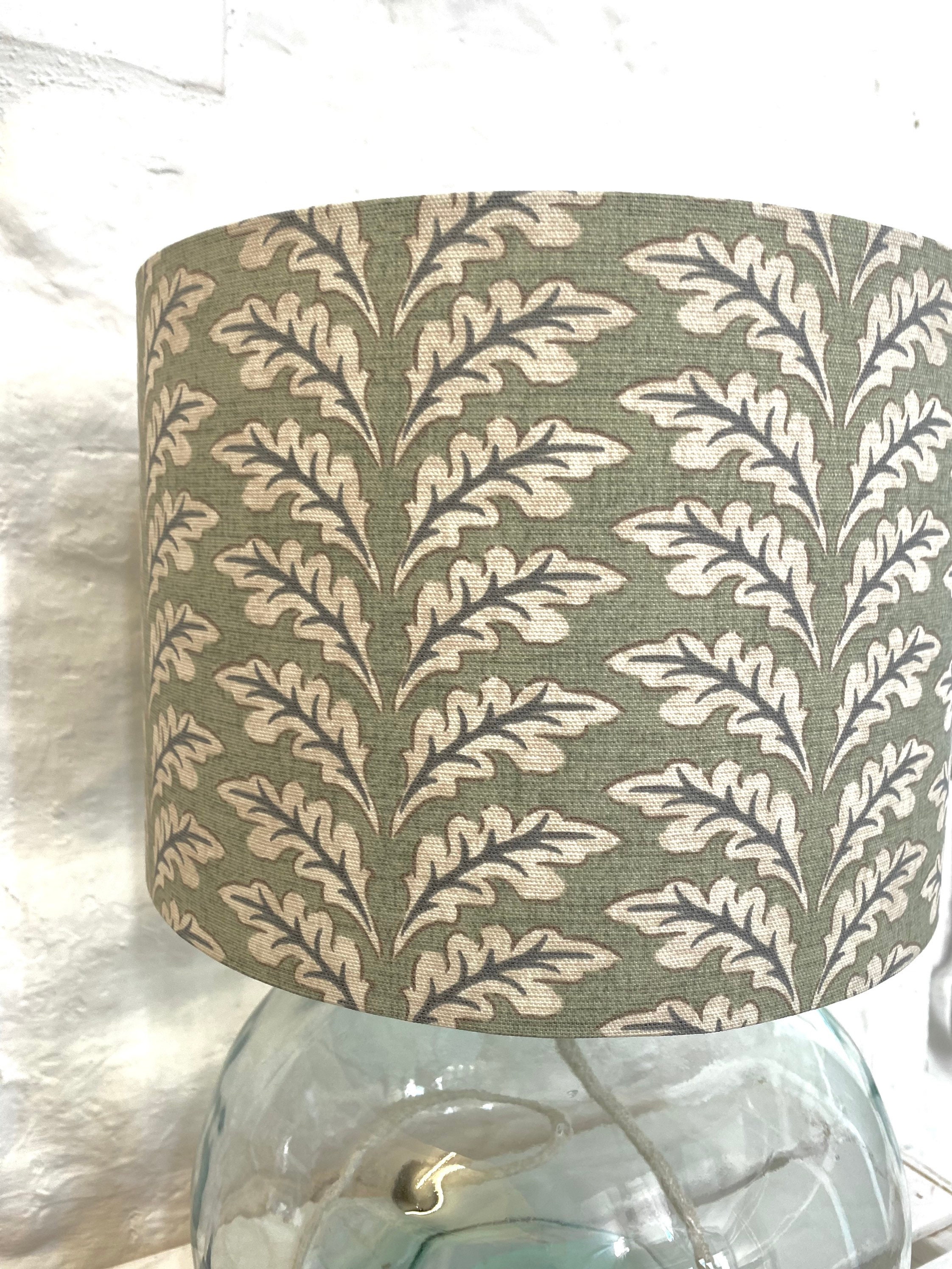 Sage Oak Leaf Lampshade Lighting Handmade Lamp Shade Living | Etsy