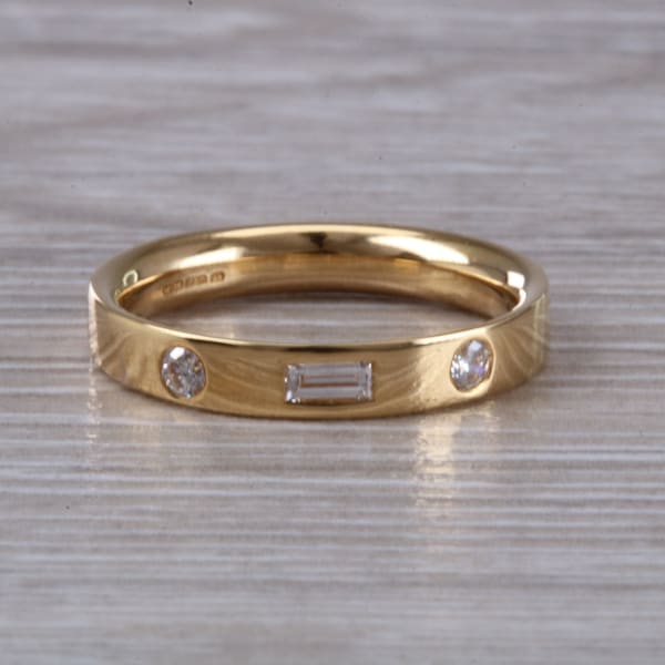 Flush Set Ring - Etsy