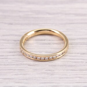 Traditional Half Channel Set Diamond Eternity Ring, 18ct Yellow Gold ...