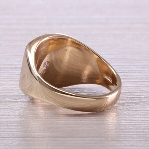 Chunky and Heavy Diamond Set Yellow Gold Signet Ring - Etsy