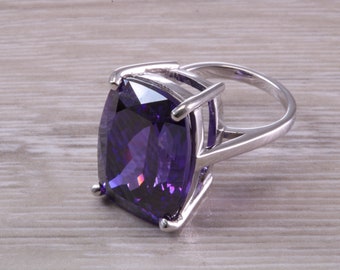 Large Amethyst Ring | Etsy UK