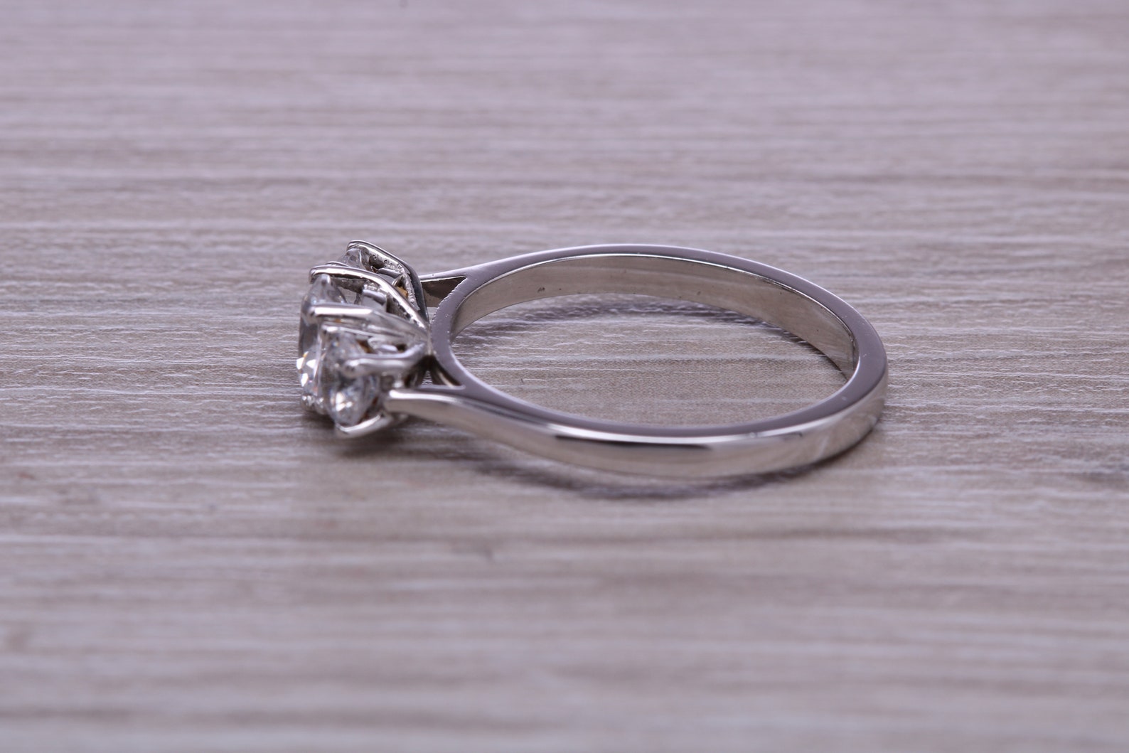 One Carat Traditional Diamond Set Trilogy Ring Graduating - Etsy