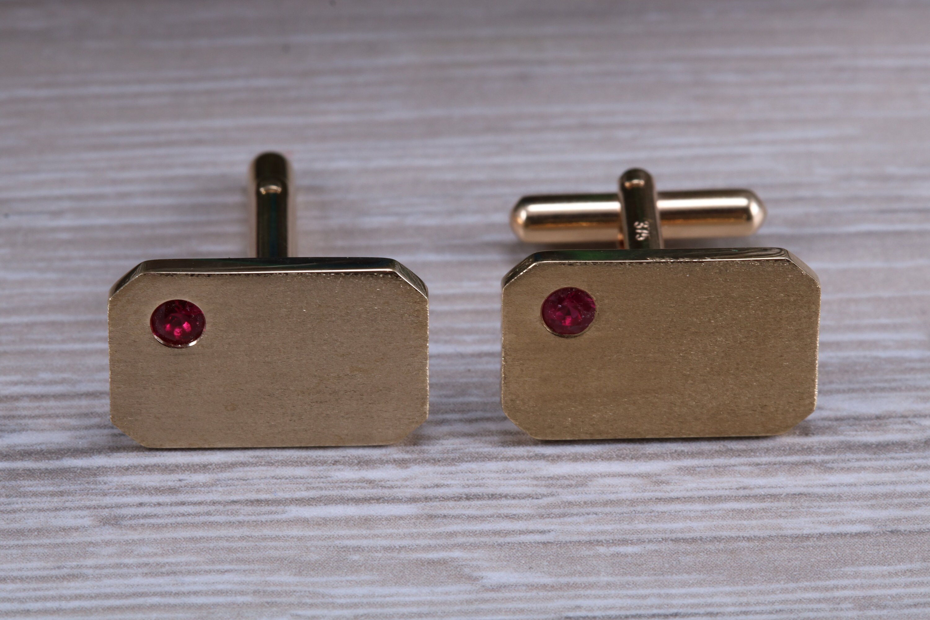 Gents Gold Cufflinks Heavy Solid Yellow Gold Set With Your | Etsy