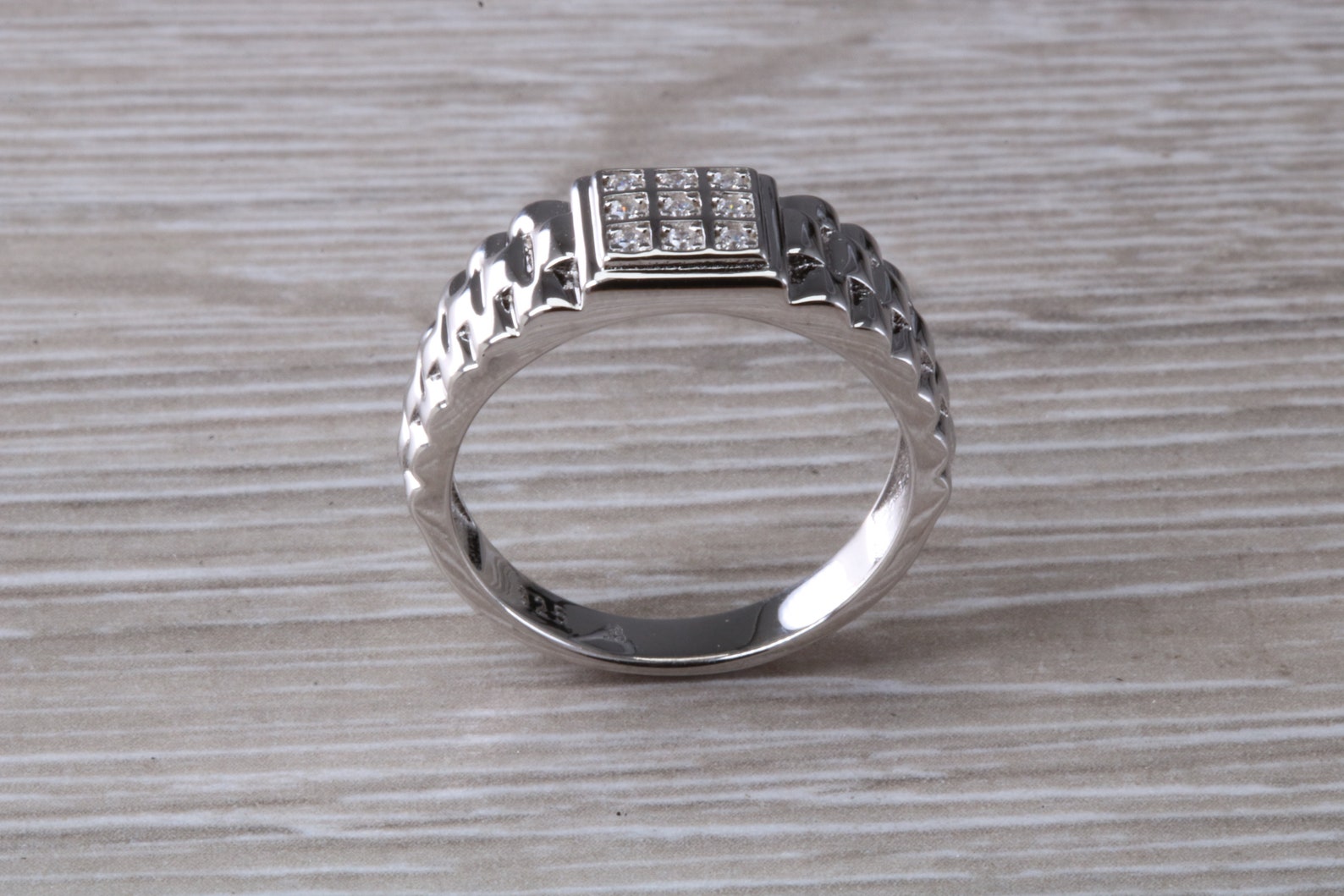 Watch Strap Signet Ring Set With C Z - Etsy UK