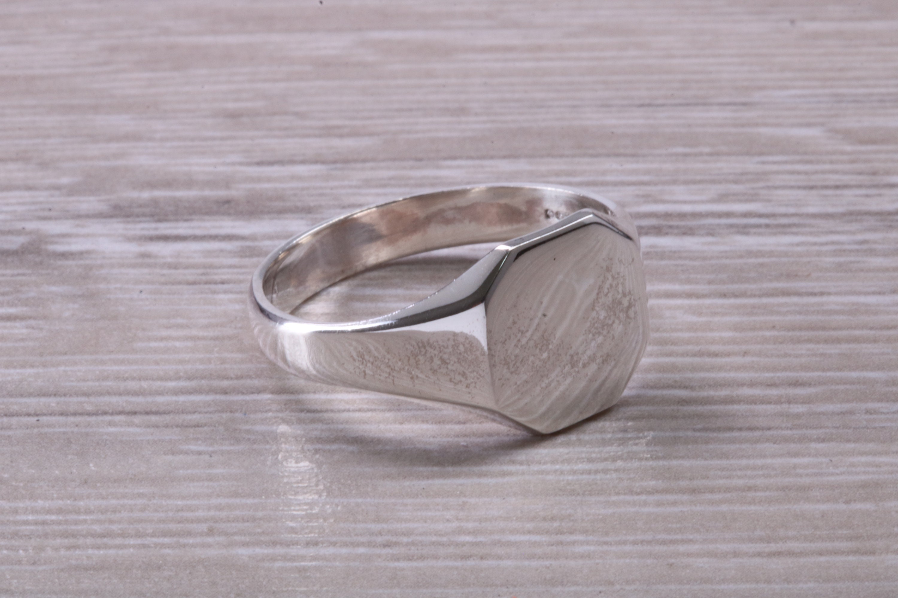 Octagon Face Signet Ring - Etsy