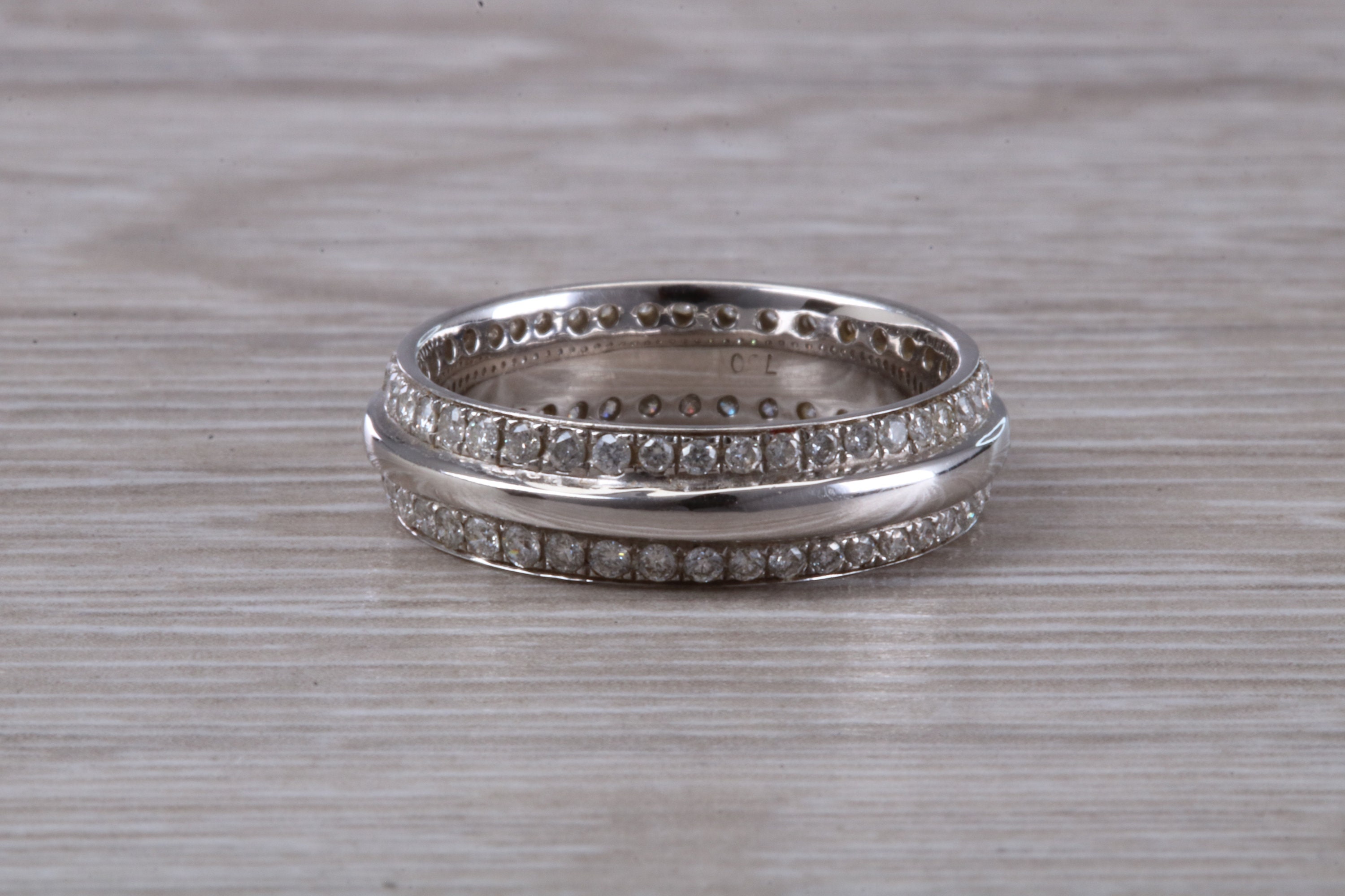 Very Dressy Double Full Circle Diamond Set Band - Etsy