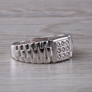 Watch Strap Signet Ring Set With C Z - Etsy UK