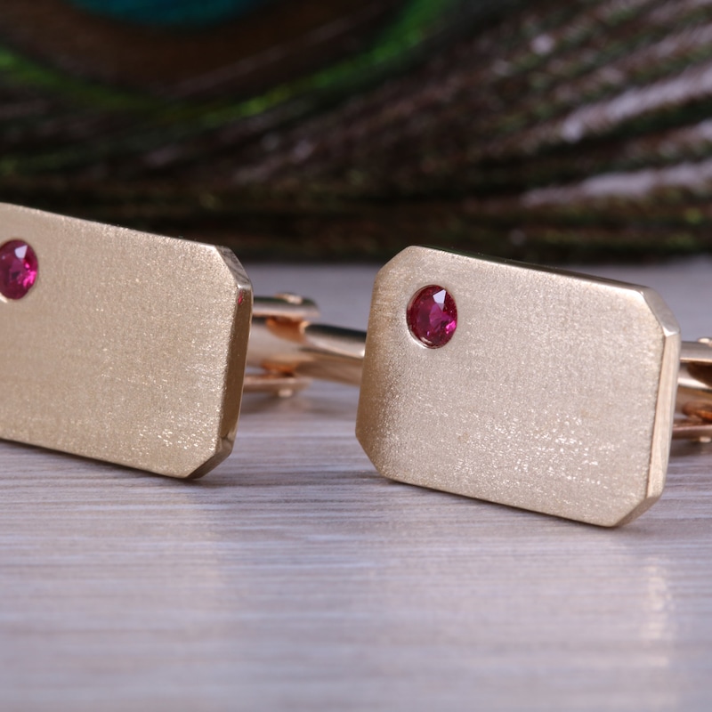 Gemstone Cufflinks - Etsy