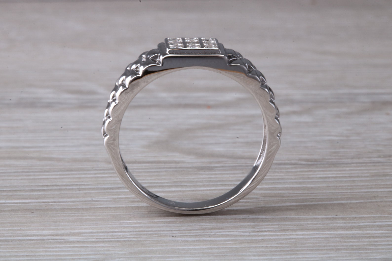 Watch Strap Signet Ring Set With C Z - Etsy UK