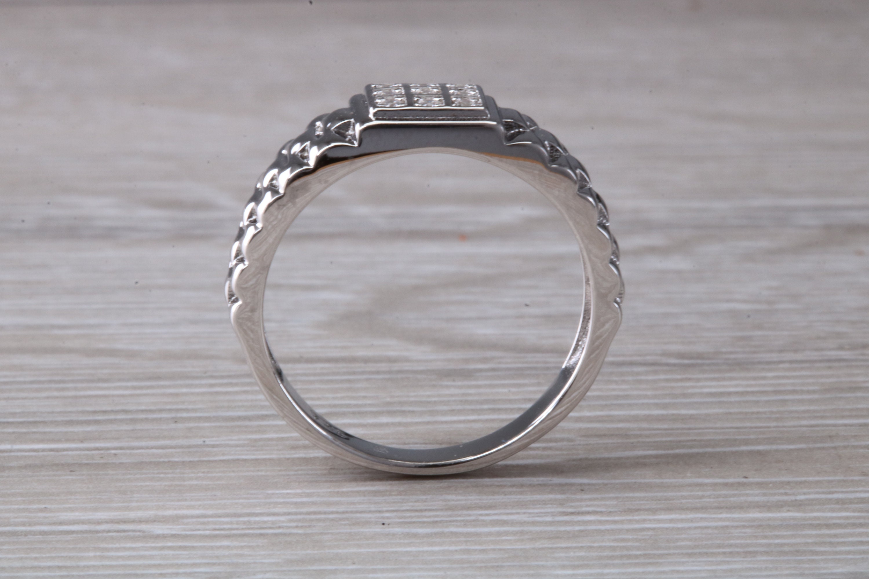 Watch Strap Signet Ring Set With C Z - Etsy UK