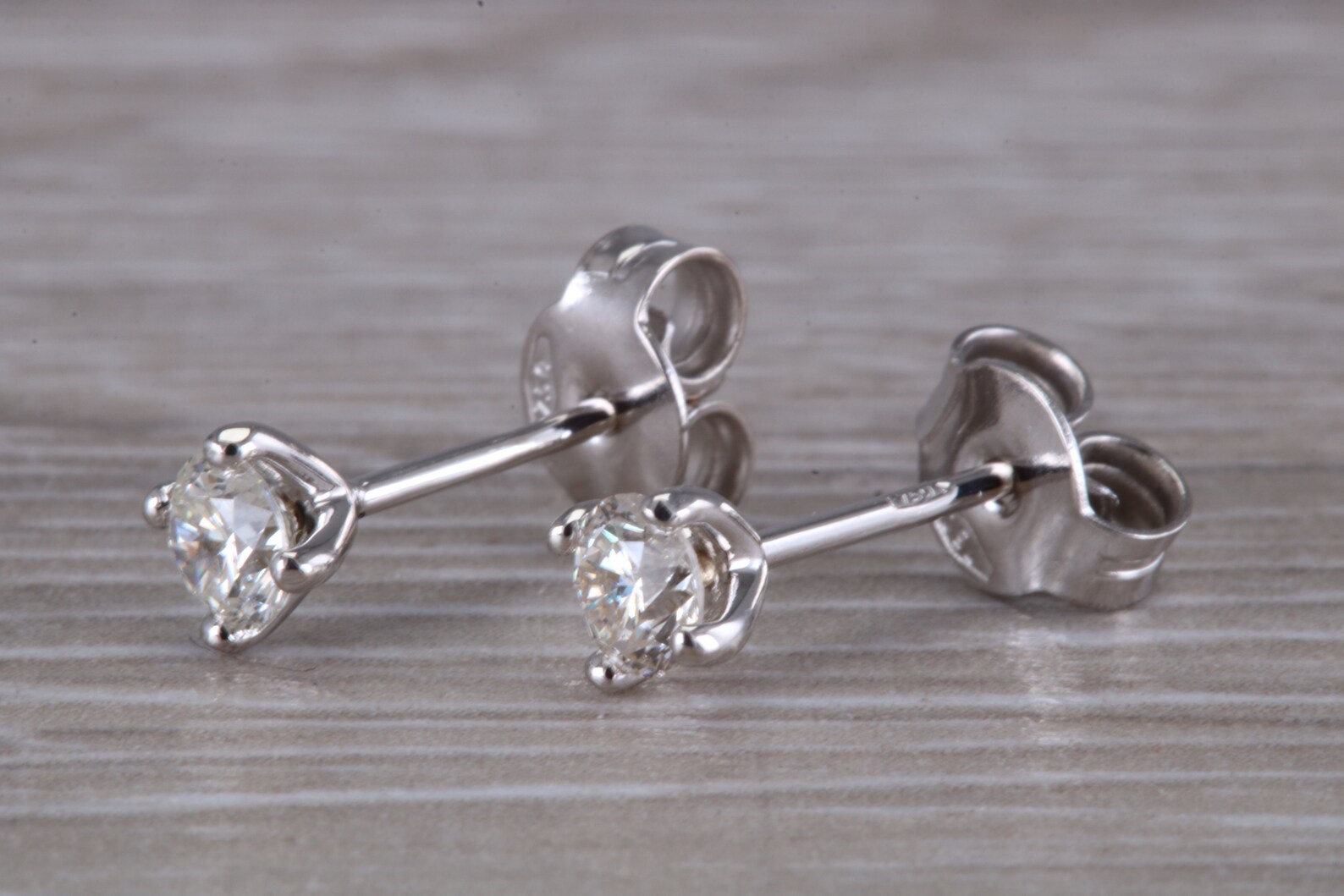 Simple Everyday Wear Diamond Solitaire Stud Earrings - Etsy