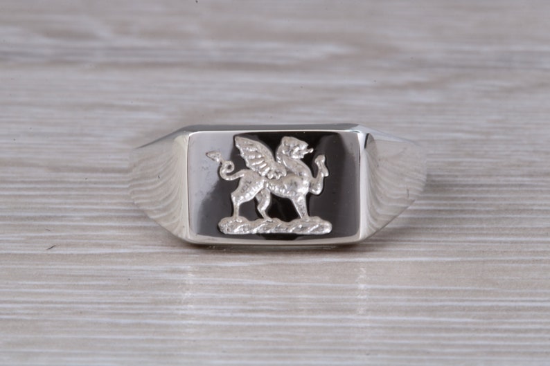 Welsh Dragon Signet Ring - Etsy